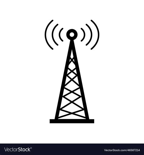 Radio Tower Icon Royalty Free Vector Image Vectorstock