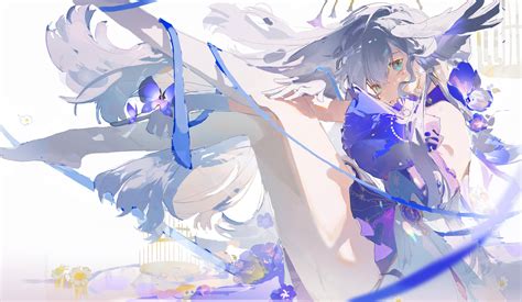 Honkai Star Rail Artwork Robin Honkai Star Rail Anime Anime Girls Gray