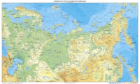Физическая карта россии крупным планом с городами