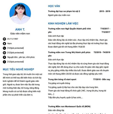 HƯỚNG DẪN VIẾT CV XIN VIỆC GIÁO VIÊN CHUẨN CHI TIẾT NHẤT
