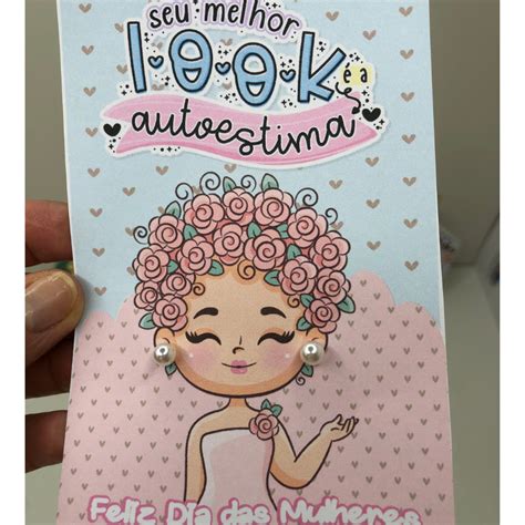 Dia das Mulheres Presenteie um Cartão para Brinco 01