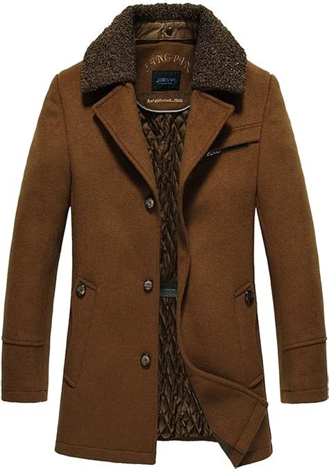 Saoye Fashion Solapa Clásica De Los Hombres Sola Chaqueta De Ropa Lana
