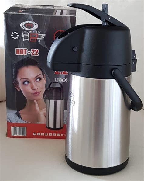 Garrafa Térmica Alavanca Aço Inox Inquebrável 2 2lts R 89 00 em
