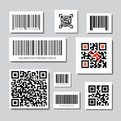 Bar Codes And Qr Easy Identification Royalty Free Vector