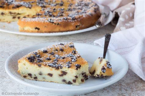 Torta Cremosa Alla Ricotta E Gocce Di Cioccolato