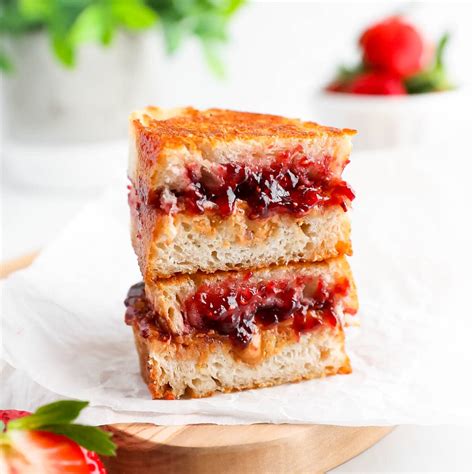 Fried Peanut Butter And Jelly Sandwich Planted In The Kitchen