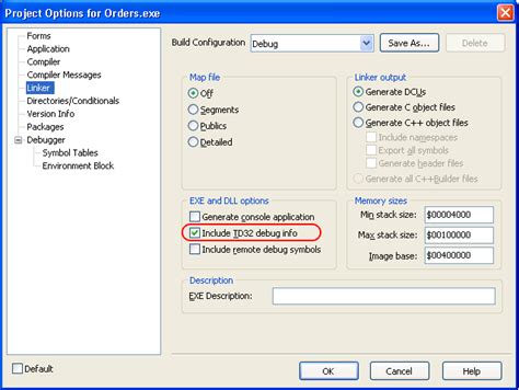 compiling delphi 2007 applications with debug information testcomplete documentation