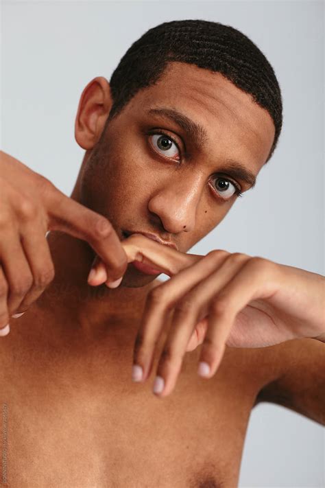 Black Naked Man In Studio By Stocksy Contributor BONNINSTUDIO