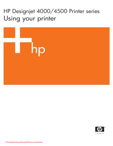 HP DesignJet 4000ps Printers User Guide Manual Pdf Manualzz