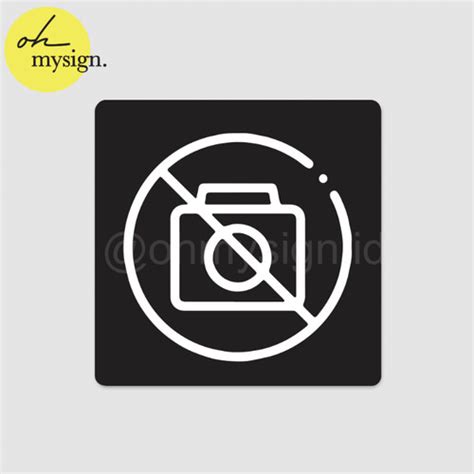 Jual SIGN AKRILIK SIMBOL NO CAMERA ALLOWED SIGN DILARANG FOTO ACRYLIC
