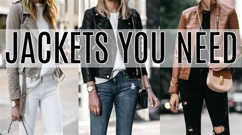 5 Jackets Every Woman NEEDS In Her Closet Classic Jacket Styles For