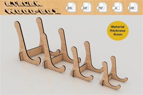Picture Frame Stand SVG Easel Stand Laser Cut Svg Dxf 381