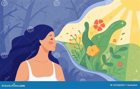 Enfoque Optimista Concepto De Mentalidad Positiva Bello Feliz Mujer