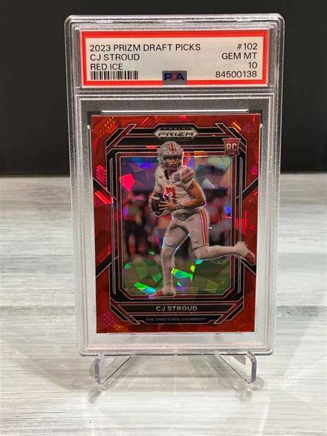 Cj Stroud Prizm Draft Picks Red Ice Psa Price Guide