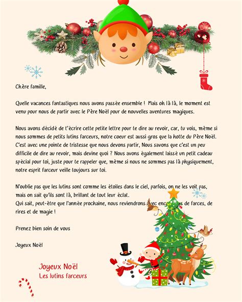 Lettre D Part Des Lutins Farceurs Mod Le Gratuit