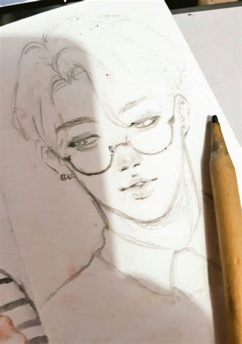 Jimin Fanart Doodle Books Jimin Fanart Art Pencil Bts Fans