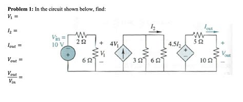 solved problem 1 in the circuit shown below find v1 i2