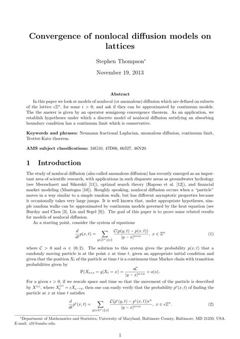 pdf convergence of nonlocal diffusion models on lattices