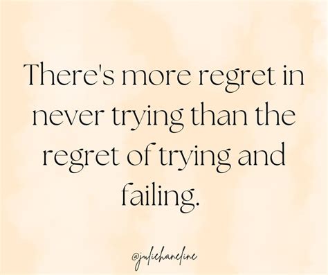 There S More Regeit In Never Trying Than The Regret Of Trying And Failing