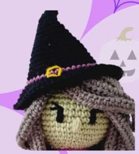 Pequeña Bruja Amigurumi Halloween PDF Patrón Gratis Patrones Gratis