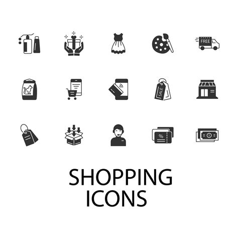 Shopping E Commerce Icons Set Shopping E Commerce Pack Symbol