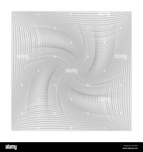 Intersecting Lines Mesh Grid With Spirally Rotation Swirl Twirl