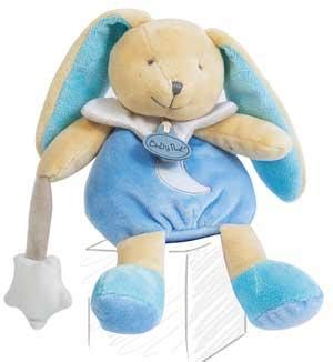 Lapin peluche bleu Les luminescents étoile BN0139 Baby Nat