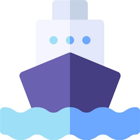 Icono De Barco De Carga Basic Rounded Flat
