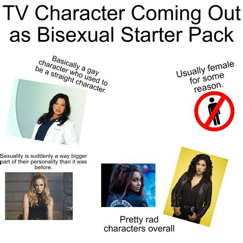 Tv Character Coming Out As Bisexual Starter Pack Rstarterpacks