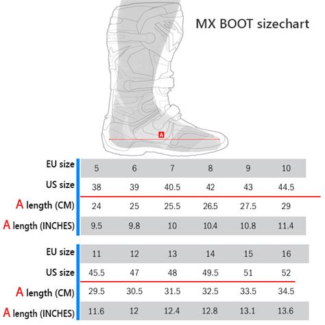 Alpinestars Motorcycle Boot Size Chart Reviewmotors Co