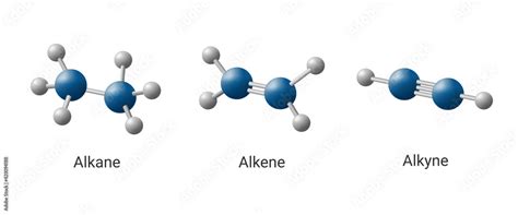 Ball And Stick Model Of Hydrocarbons Are Alkane Alkene Alkyne