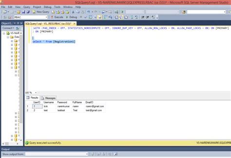 mvc razor view using simple user registration form
