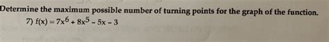 solved determine the maximum possible number of turning