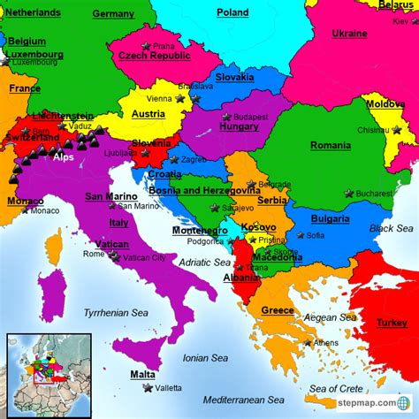 Political Map Of Southeastern Europe United States Map
