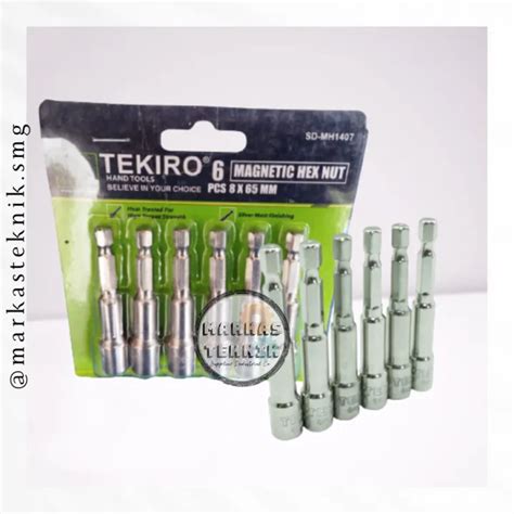 TEKIRO Magnetic Hex Nut 8 X 65 MM Mata Bor Baut Roofing Baja Ringan