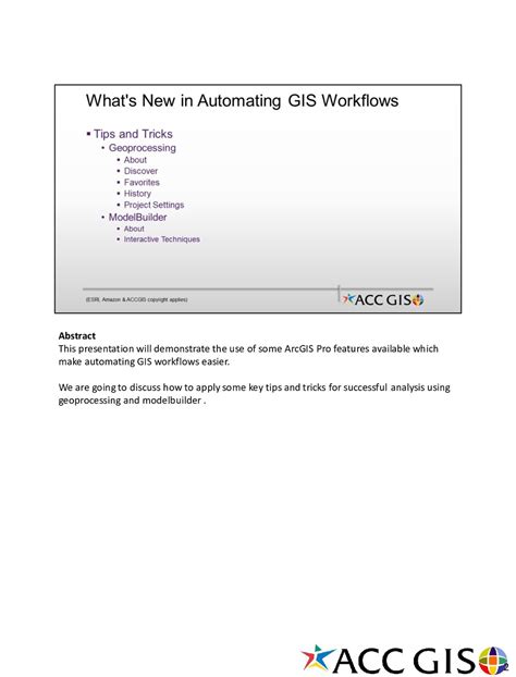 What S New In Automating GIS Workflows Speaker Deck