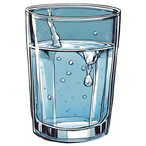 Glass Of Water Cartoon Water Glass Glass Of Water Cartoon Png