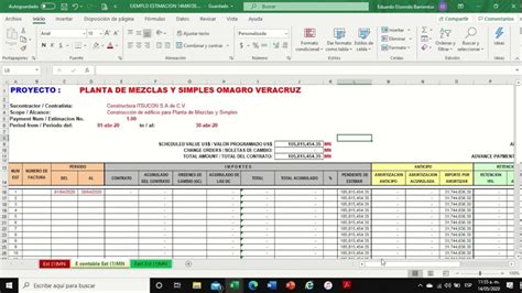 Formato De Avance De Obra En Excel Image To U