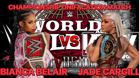 Bianca Belair Vs Jade Cargill Championship Unification Match WWE