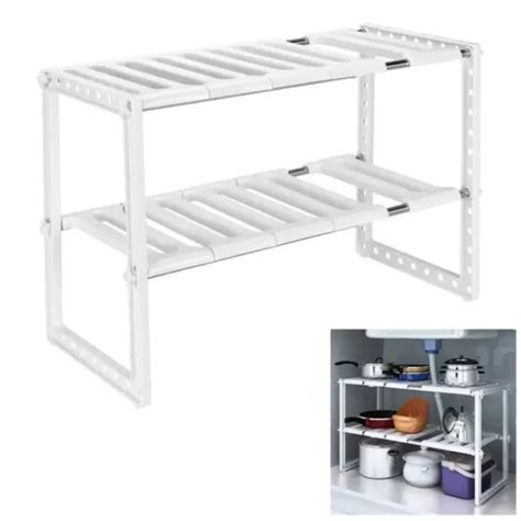 ETAGÈRE DE RANGEMENT Placard sous évier Extensible Organisateur Cuisine