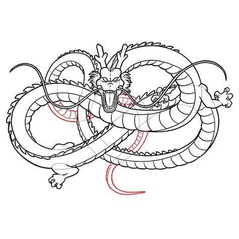 How To Draw Shen Long Aka Shenron From Dragon Ball