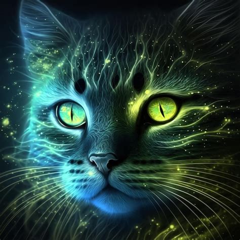 Fondo Abstracto Lindo Gato Foto Premium