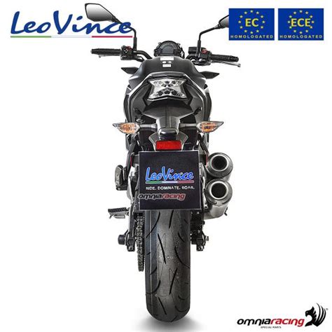 Leovince Full Exhaust System Gp Duals Steel Homologated For Kawasaki