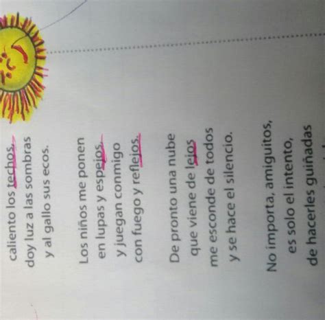 Cuántos versos tiene cada estrofa del poema el sol Brainly lat