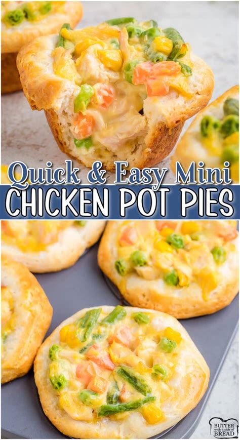 Muffin Tin Chicken Pot Pies Butter With A Side Of Bread