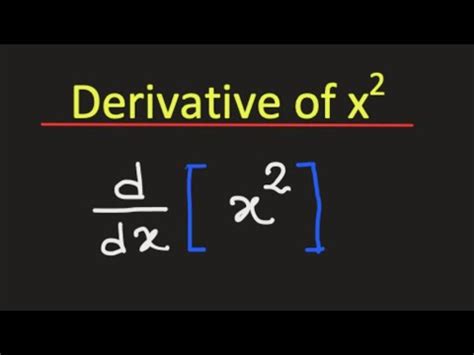 Derivative Of X 2 Differentiate X 2 X Square Derivative YouTube