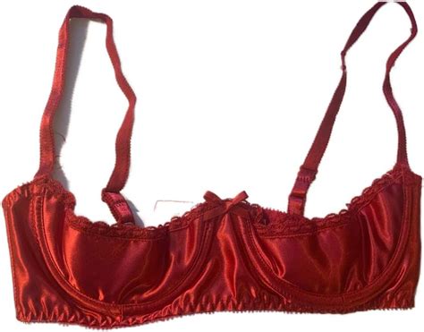 Amazon Empire Intimates Satin Shelf Bra W Open Quarter Cups Show