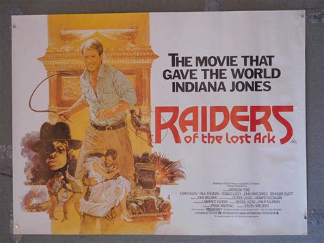 Raiders Of The Lost Ark Style B Original Movie Poster Uk Quad X