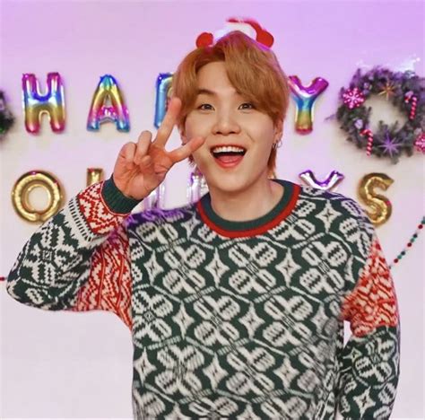 Bts Christmas Christmas Sweaters Holiday Min Suga Min Yoongi Kim