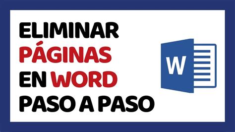 Cómo Eliminar Páginas en Word 2007 2010 y 2013 YouTube